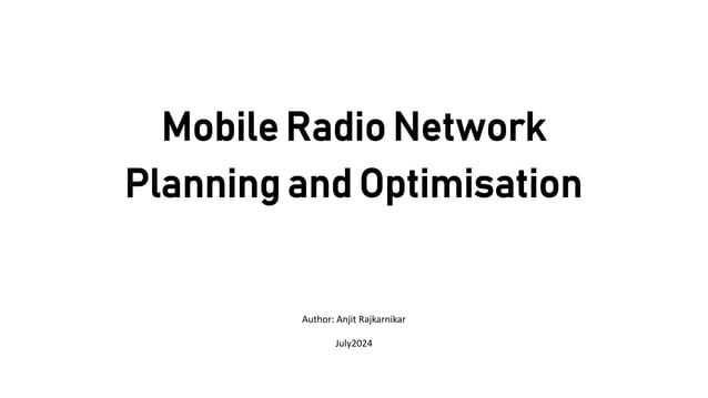 Mobile Radio Network planning and optimisation.pptx