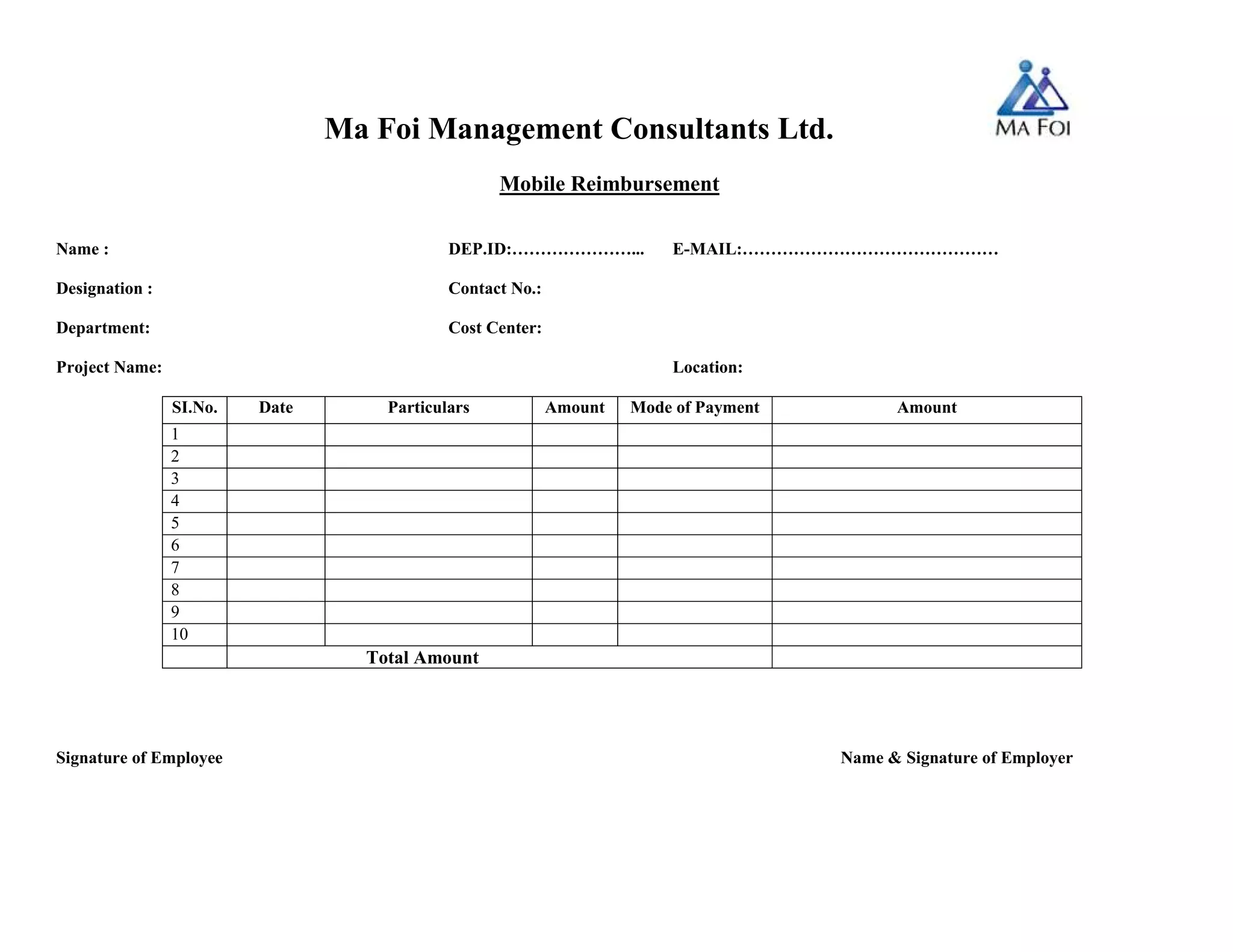 Mobile reimbursement form | PDF