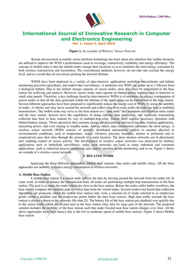 Mobile Relay in Data-Intensive using Routing Tree WSN | PDF