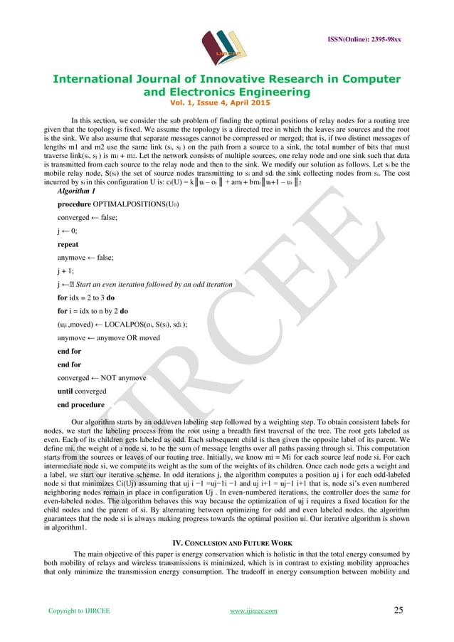 Mobile Relay in Data-Intensive using Routing Tree WSN | PDF