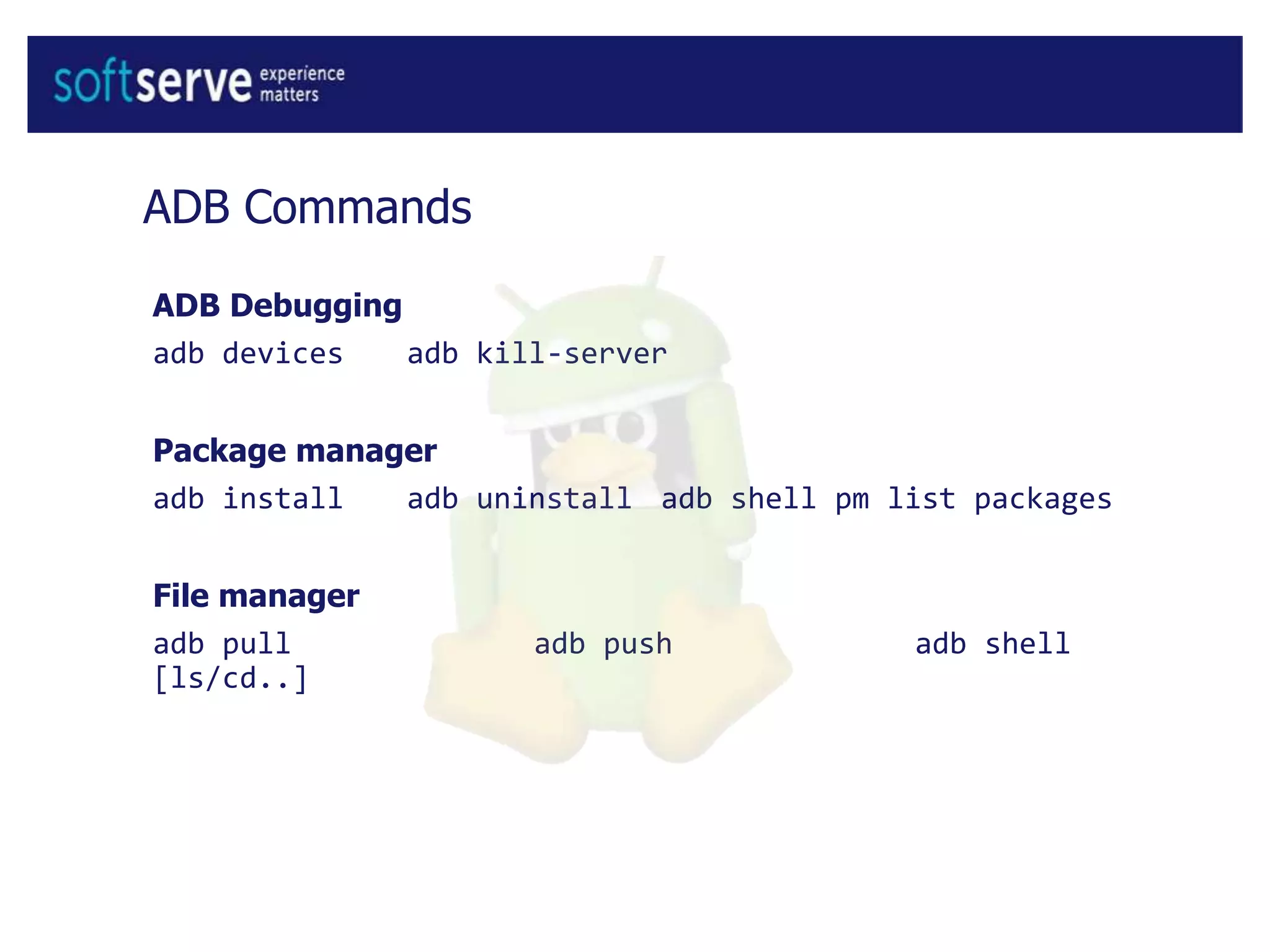 Android Mobile Application Testing: Human Interface Guideline, Tools | PPT