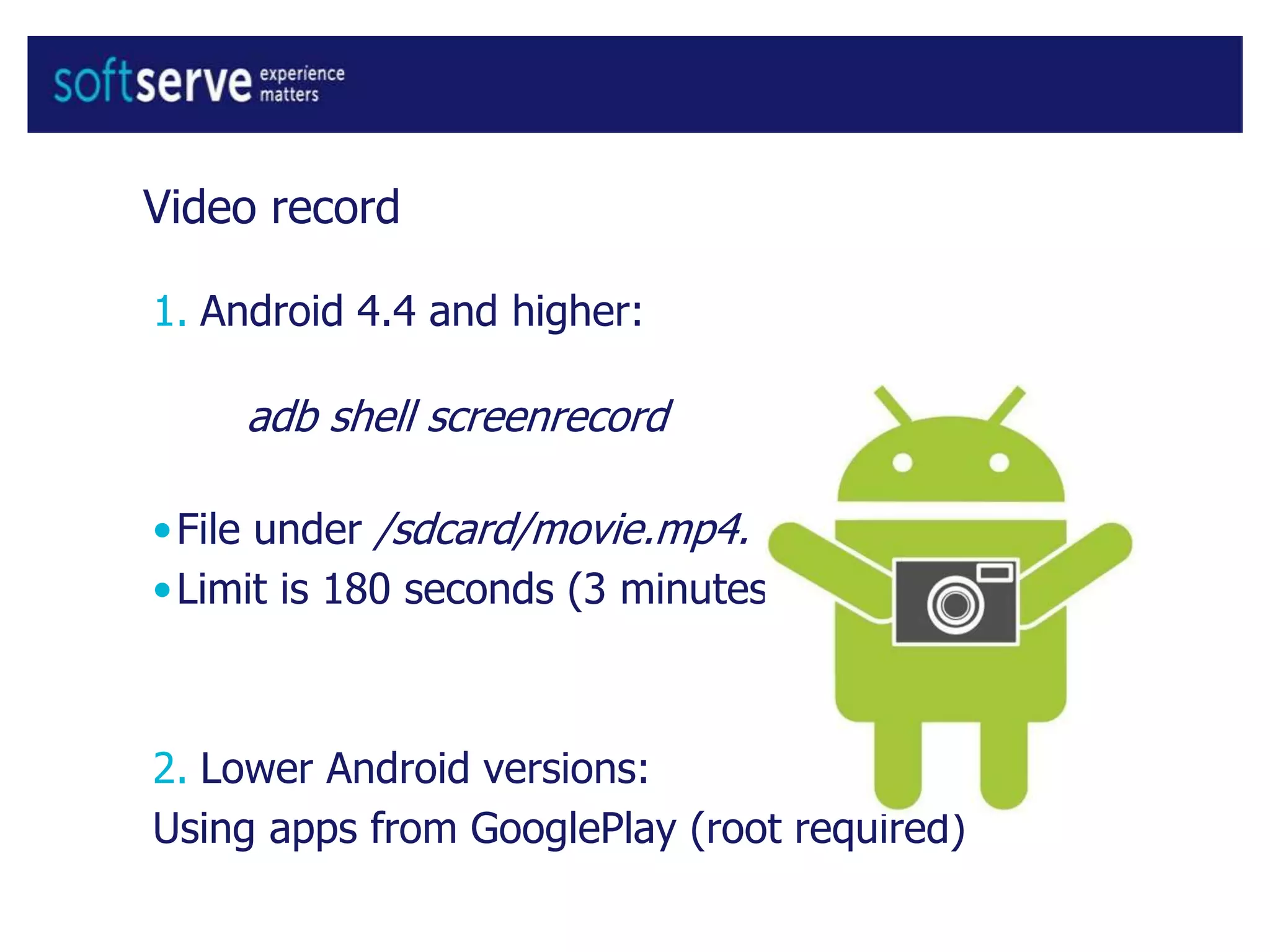 Android Mobile Application Testing: Human Interface Guideline, Tools | PPT
