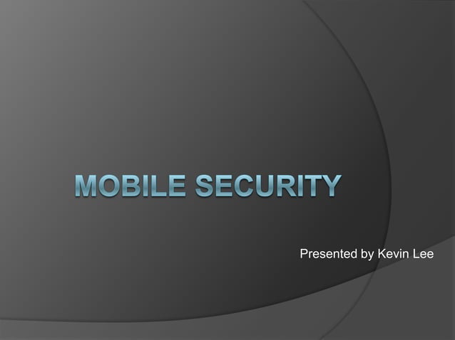 Mobile Security | PPT