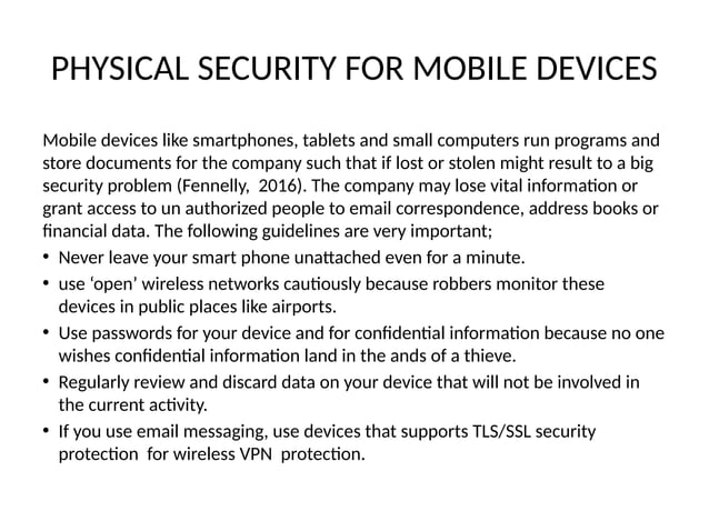 Mobile Security Best Practices And Protection Ppt