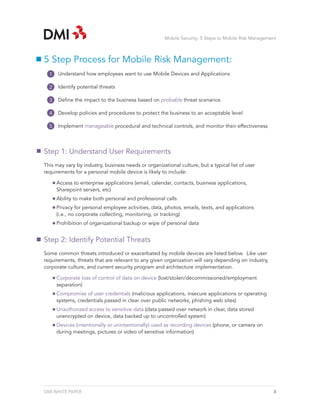 5 Steps to Mobile Risk Management | PDF