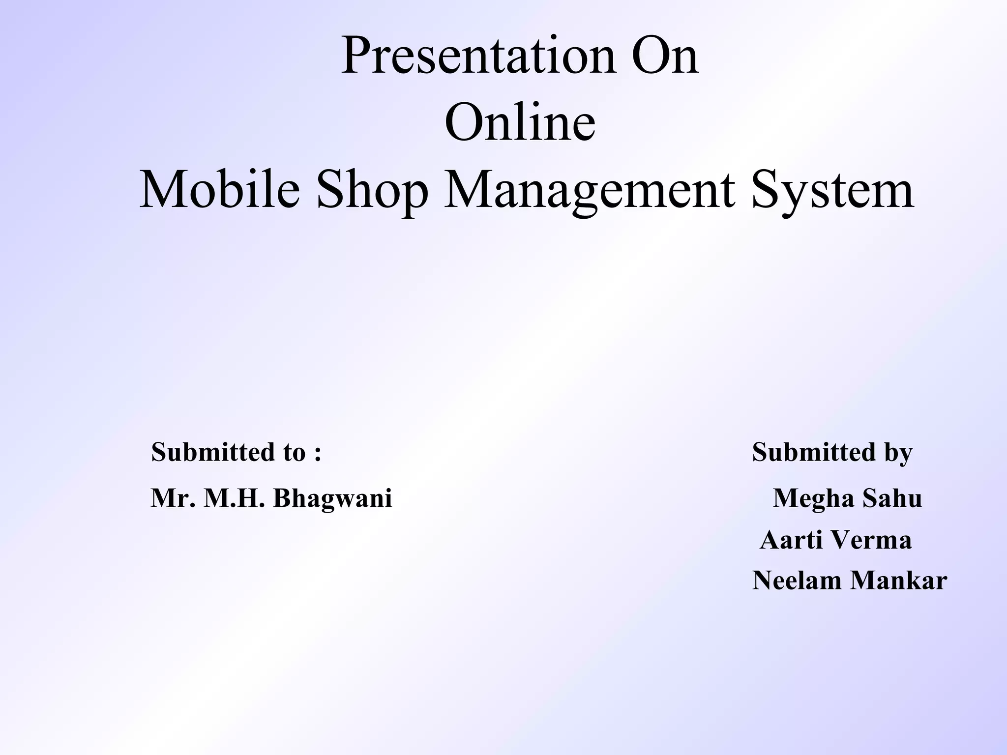 Mobile shop.ppt123 | PPT
