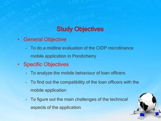 Mobiles in microfinance | PPT