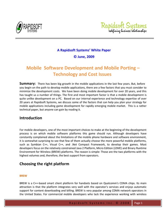 Mobile software development_and_mobile_porting | PDF