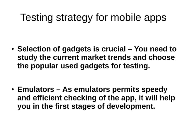 Mobile Software Testing Guide Odp Operating Systems Computer Software And Applications