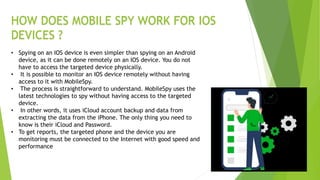 Power point presentation based on mobile spy. | PPT