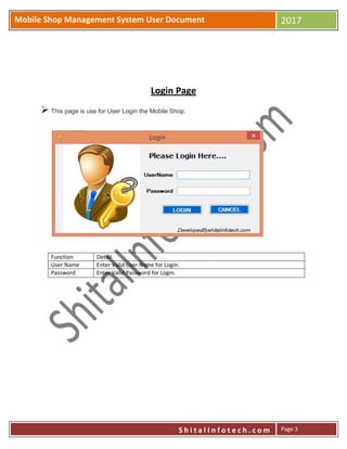 Mobile store billing software user manual by shital infotech | PDF