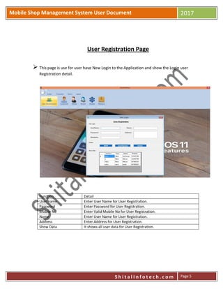 Mobile store billing software user manual by shital infotech | PDF