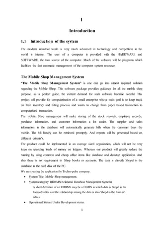 Mobile store management | DOCX