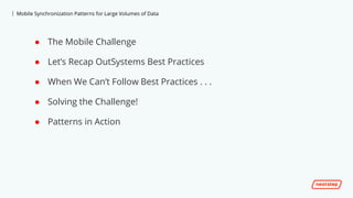 Mobile Synchronization Patterns for Large Volumes of Data | PPTX