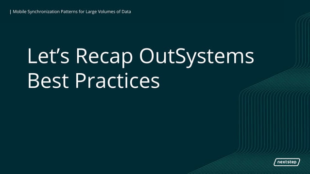 Mobile Synchronization Patterns for Large Volumes of Data | PPTX | Databases | Computer Software ...