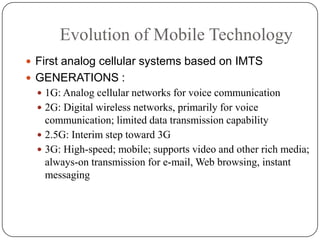 Mobile Technologies | PPT