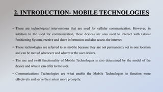 Mobile technologies in the SLIC environment | PPT