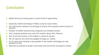 Mobile technology by Amaresh | PPT