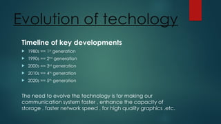 mobile technologyy what it is and evolution | PPTX | Smartphones ...
