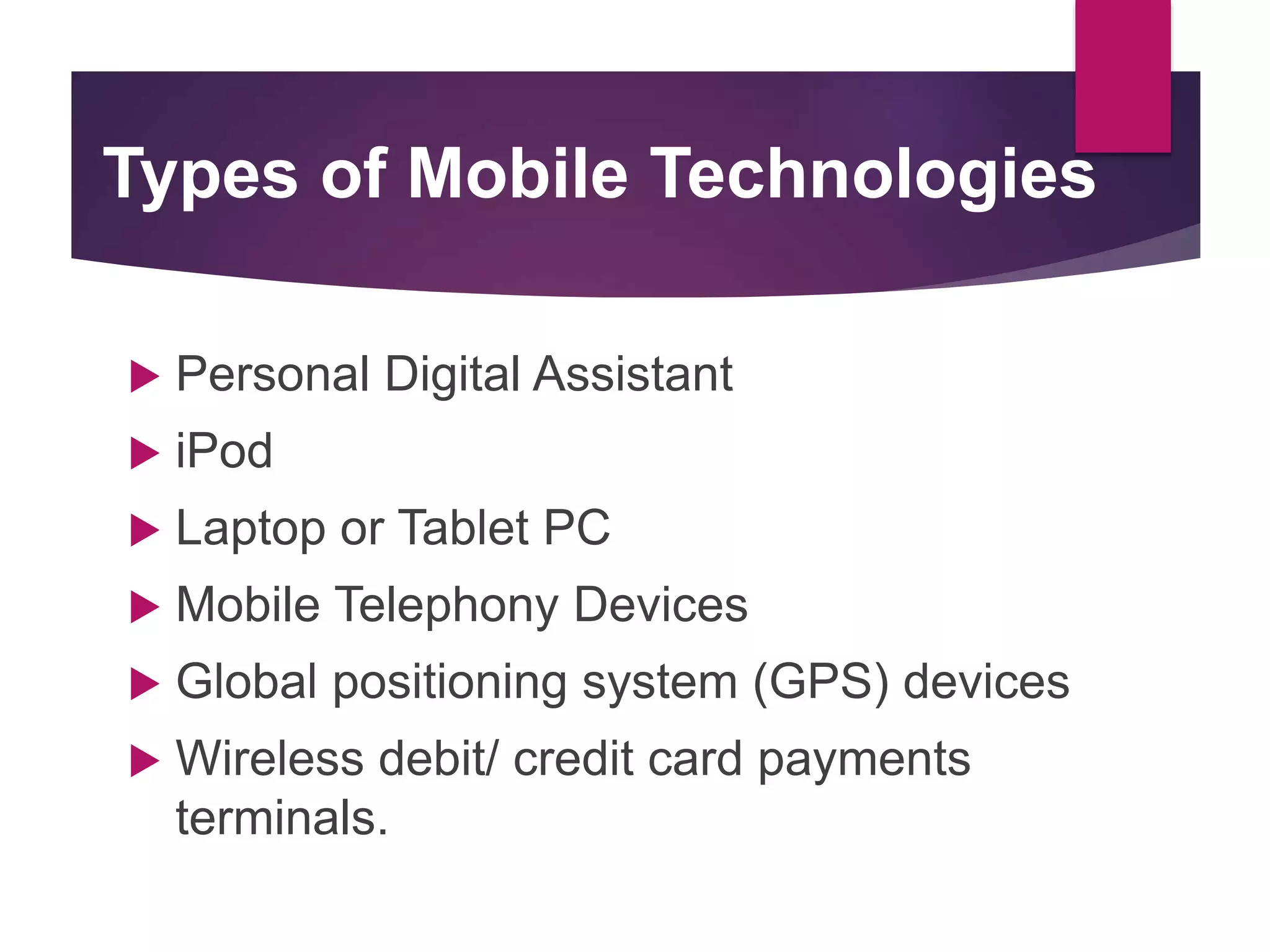 Mobile technologies and training methods | PPTX