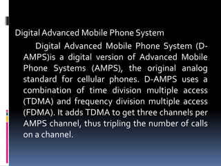 Mobile telephone systems | PPTX