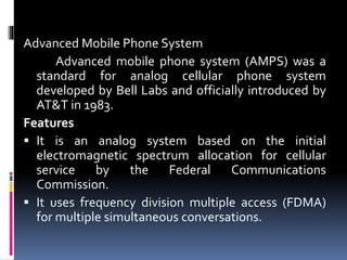 Mobile telephone systems | PPTX