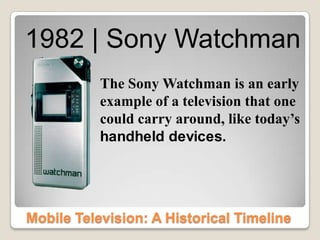 Mobile Television | Historical Timeline | PPT