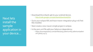 Mobile test automation in simple steps | PPTX | Operating Systems ...