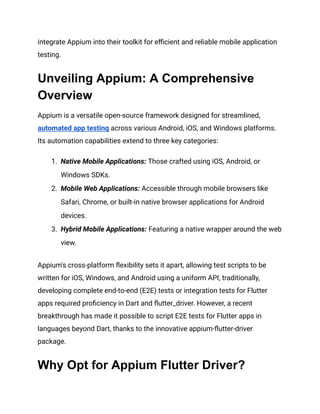 Mobile Test Automation with Appium Flutter Driver_ A Comprehensive ...