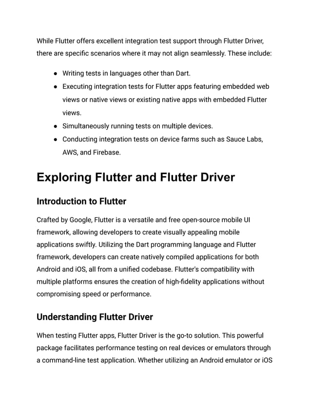 Mobile Test Automation With Appium Flutter Driver A Comprehensive Guidepdf