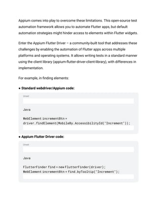 Mobile Test Automation with Appium Flutter Driver_ A Comprehensive ...