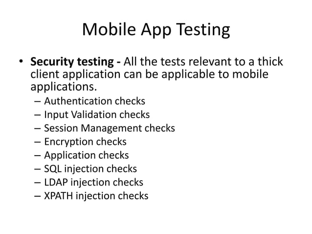 Mobile Testing Practices Ppt