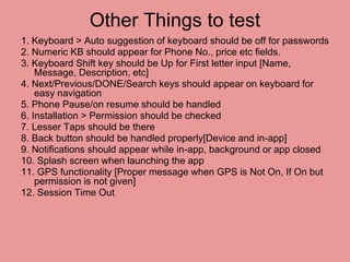 Mobile Application testing | PPTX