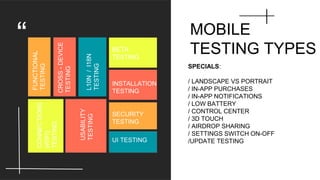 QA Club Kiev #20. Mobile Testing. Tips & Tricks | PPT