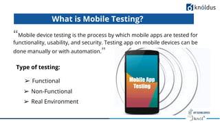 Mobile Testing with Appium | PDF