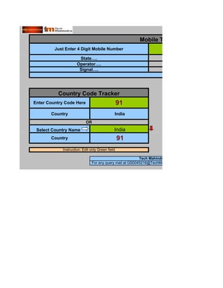 Mobile Tracker | XLS