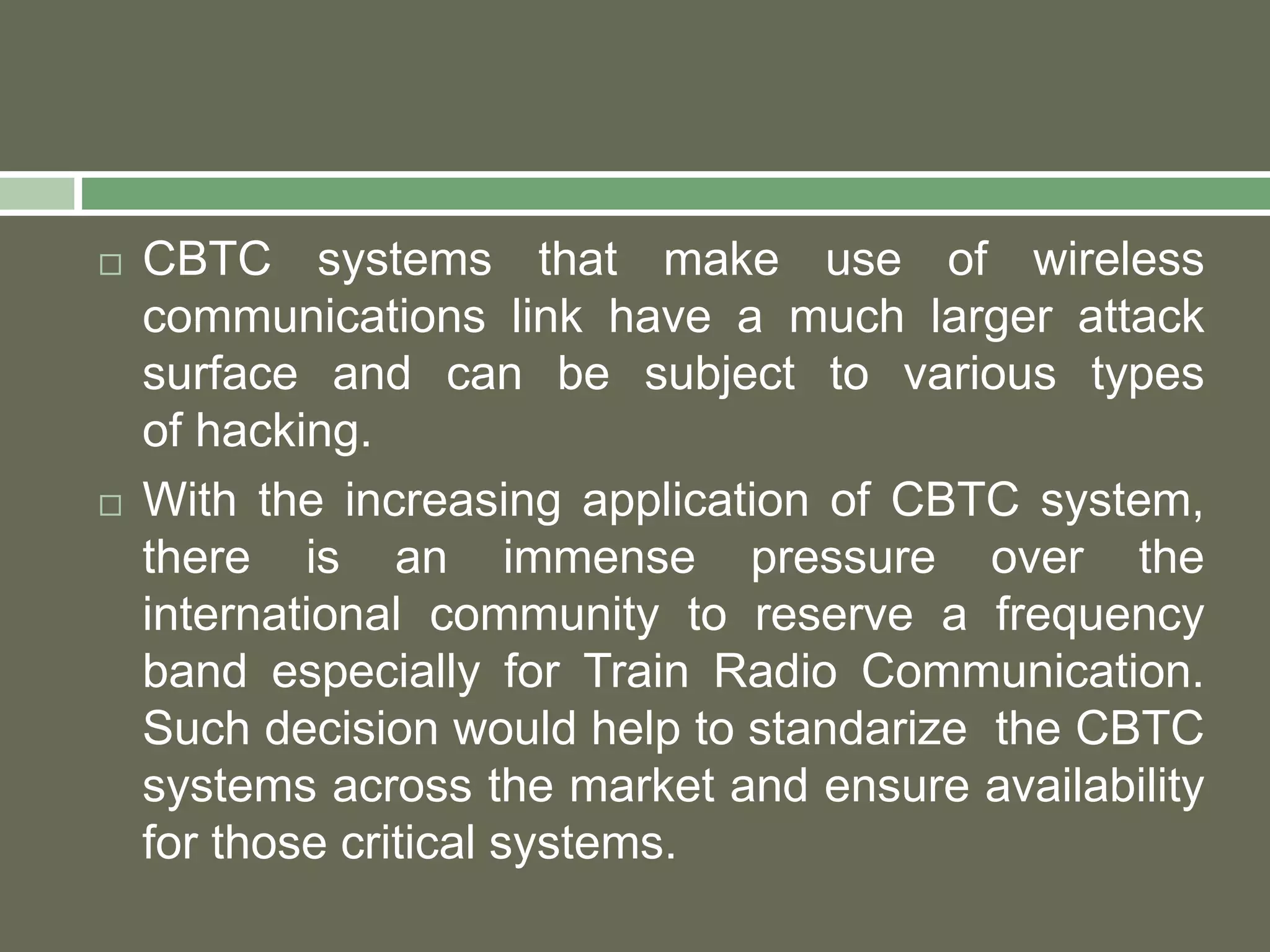 Communication Based Train Control (Mobile Train Radio Communication) | PPTX