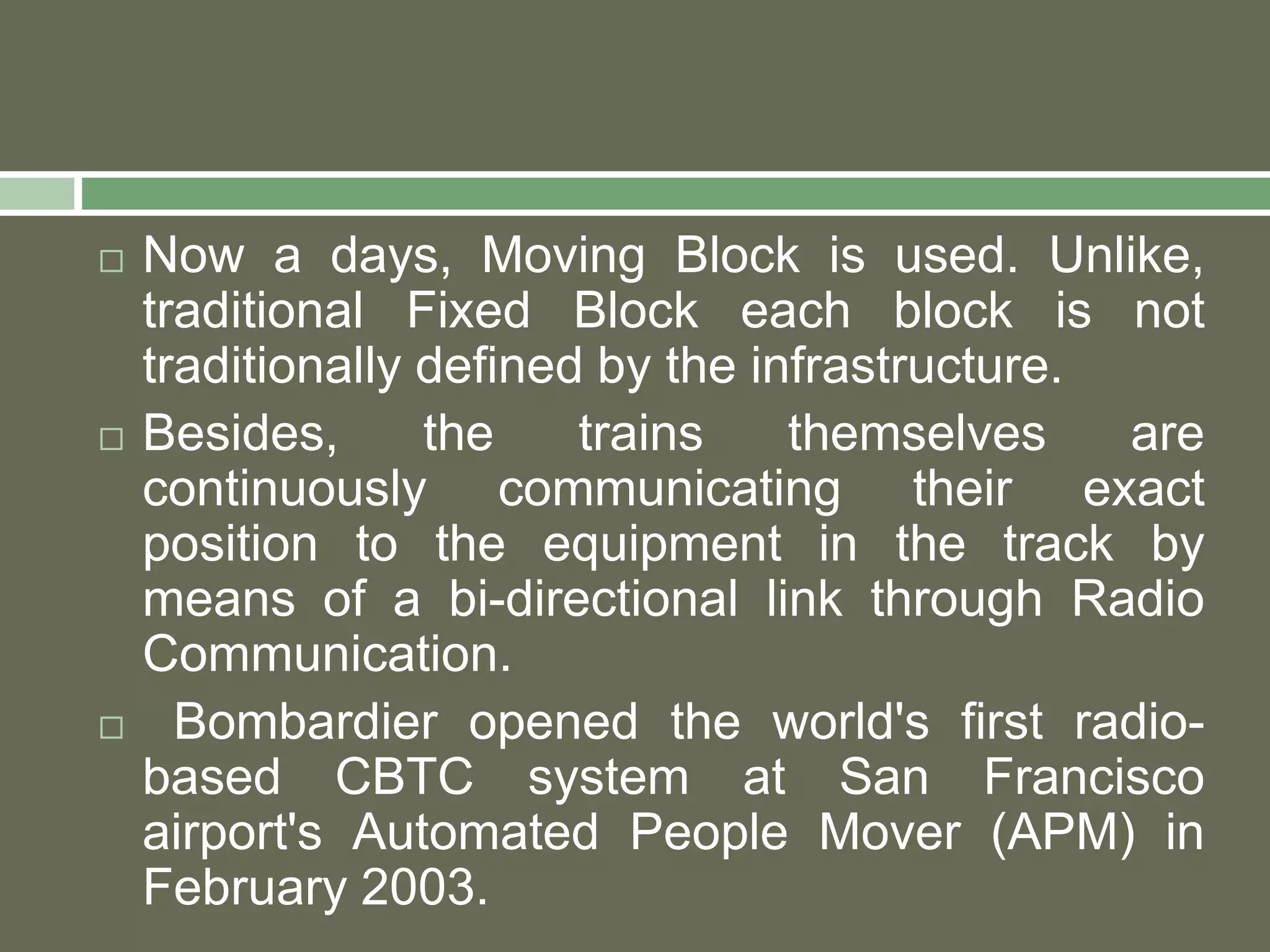 Communication Based Train Control (Mobile Train Radio Communication) | PPTX