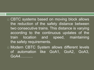 Communication Based Train Control (Mobile Train Radio Communication) | PPTX