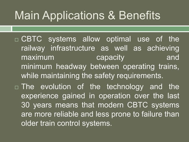 Communication Based Train Control (Mobile Train Radio Communication) | PPTX