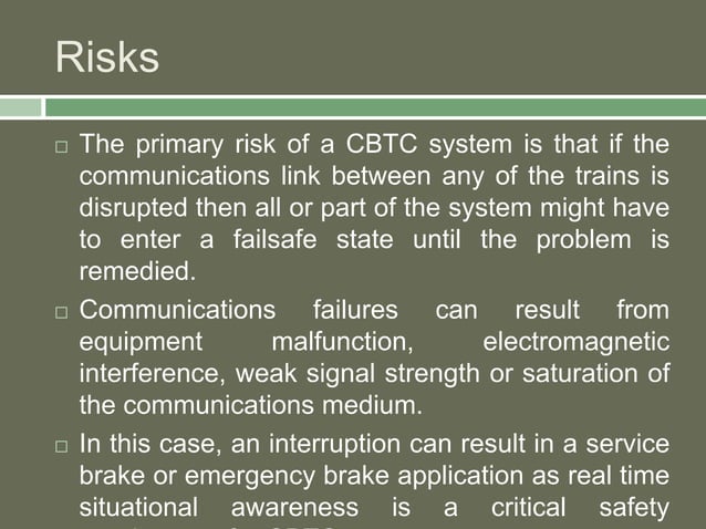 Communication Based Train Control (Mobile Train Radio Communication) | PPTX