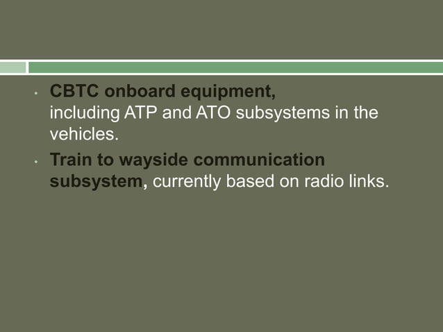 Communication Based Train Control (Mobile Train Radio Communication) | PPTX