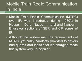 Communication Based Train Control (Mobile Train Radio Communication) | PPTX