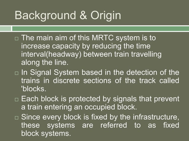 Communication Based Train Control (Mobile Train Radio Communication) | PPTX