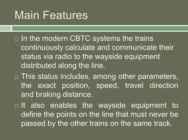 Communication Based Train Control (Mobile Train Radio Communication) | PPTX
