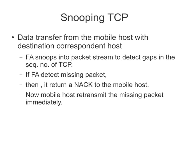 Mobile transportlayer | PPT