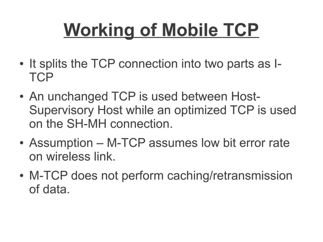 Mobile transportlayer | PPT