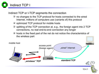 Mobile transport layer | PPT | Computer Networking | Computing