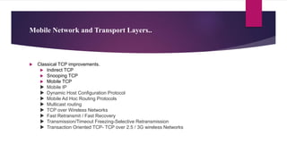 Mobile transport layer . | PPTX
