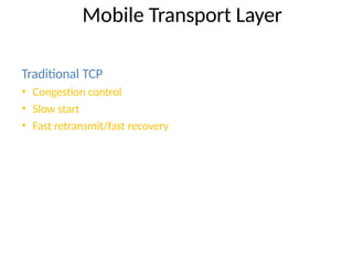 Mobile Transport layer -ITCP Computer Engineering | PPTX